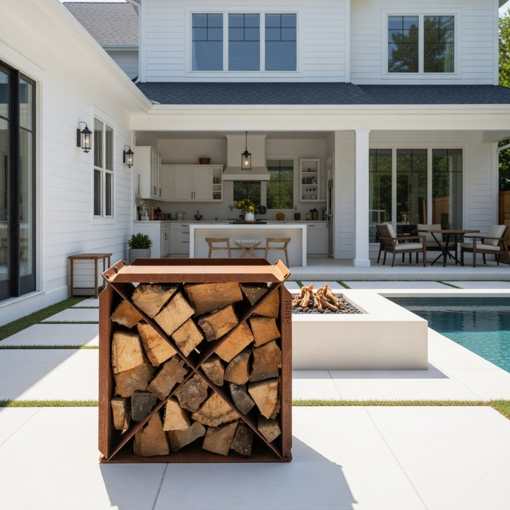 CorTen Steel Wood Storage BloX 2mm | RB73 — Marvellesures