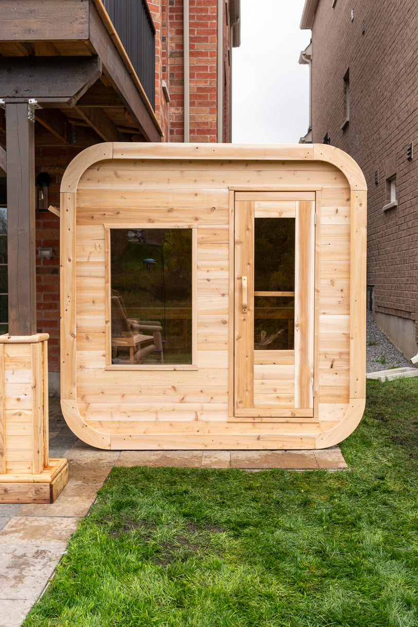 Dundalk Canadian Timber Luna White Cedar Outdoor Sauna | 2-4 People ...