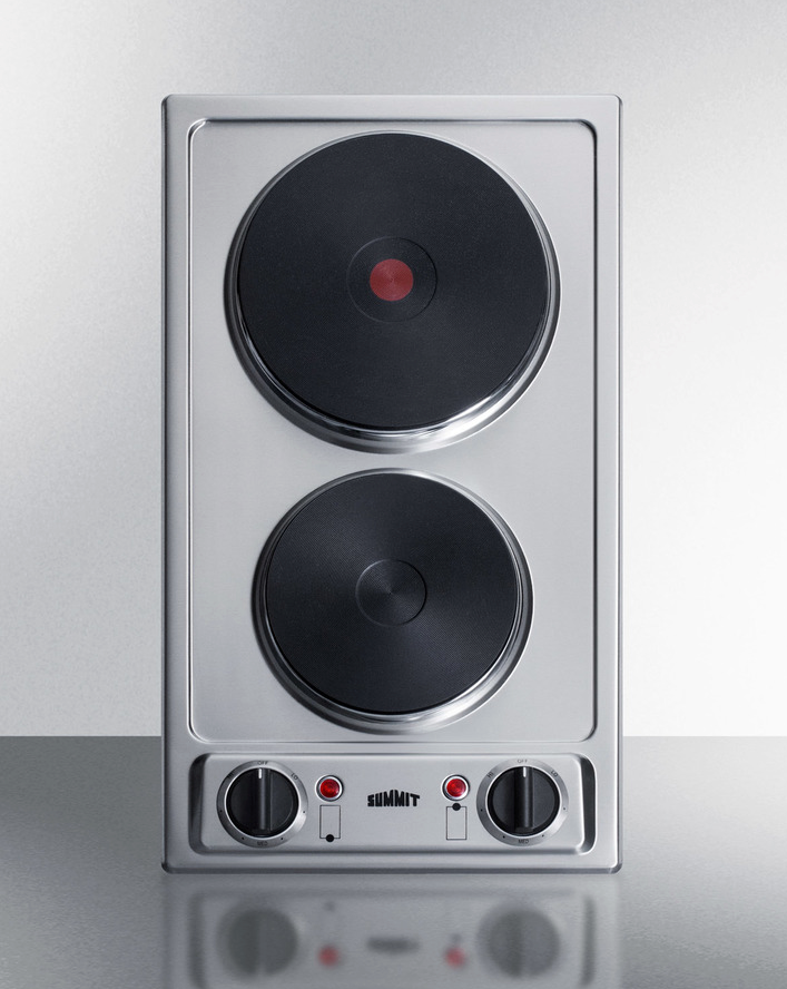 Summit 12" Wide 230V 2-Burner Solid Disk Cooktop — Marvellesures