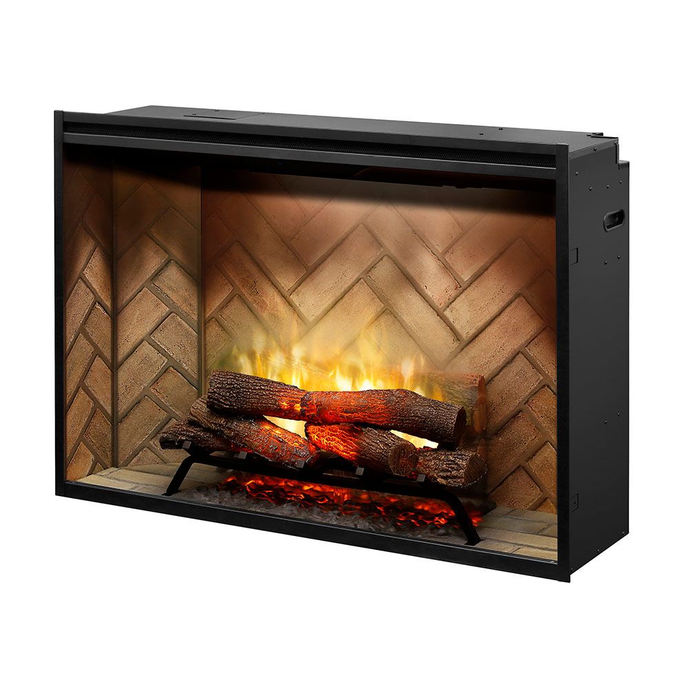 Dimplex RBF42 Revillusion Electric Fireplace with Herringbone Backer ...